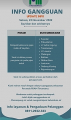 FLUSHING PIPA PDAM TIRTAMARTA DAN WILAYAH YANG TERDAMPAK